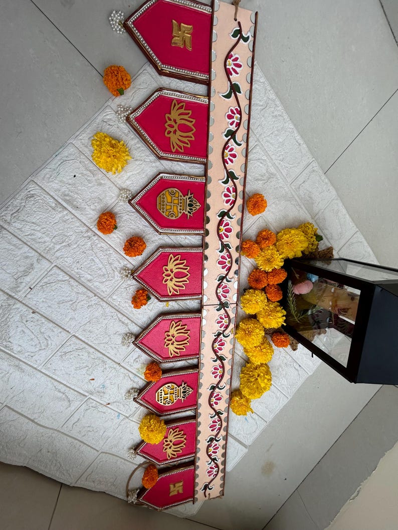 Handpainted Lippan Art Toran, Bandarwar, Diwali Decor 36 Inches - Etsy