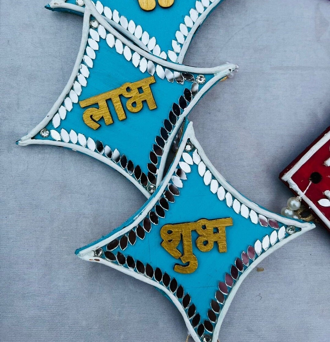 Shubh Labh Lippan Mandir Wall Art Lippan Art Decor Clay and - Etsy