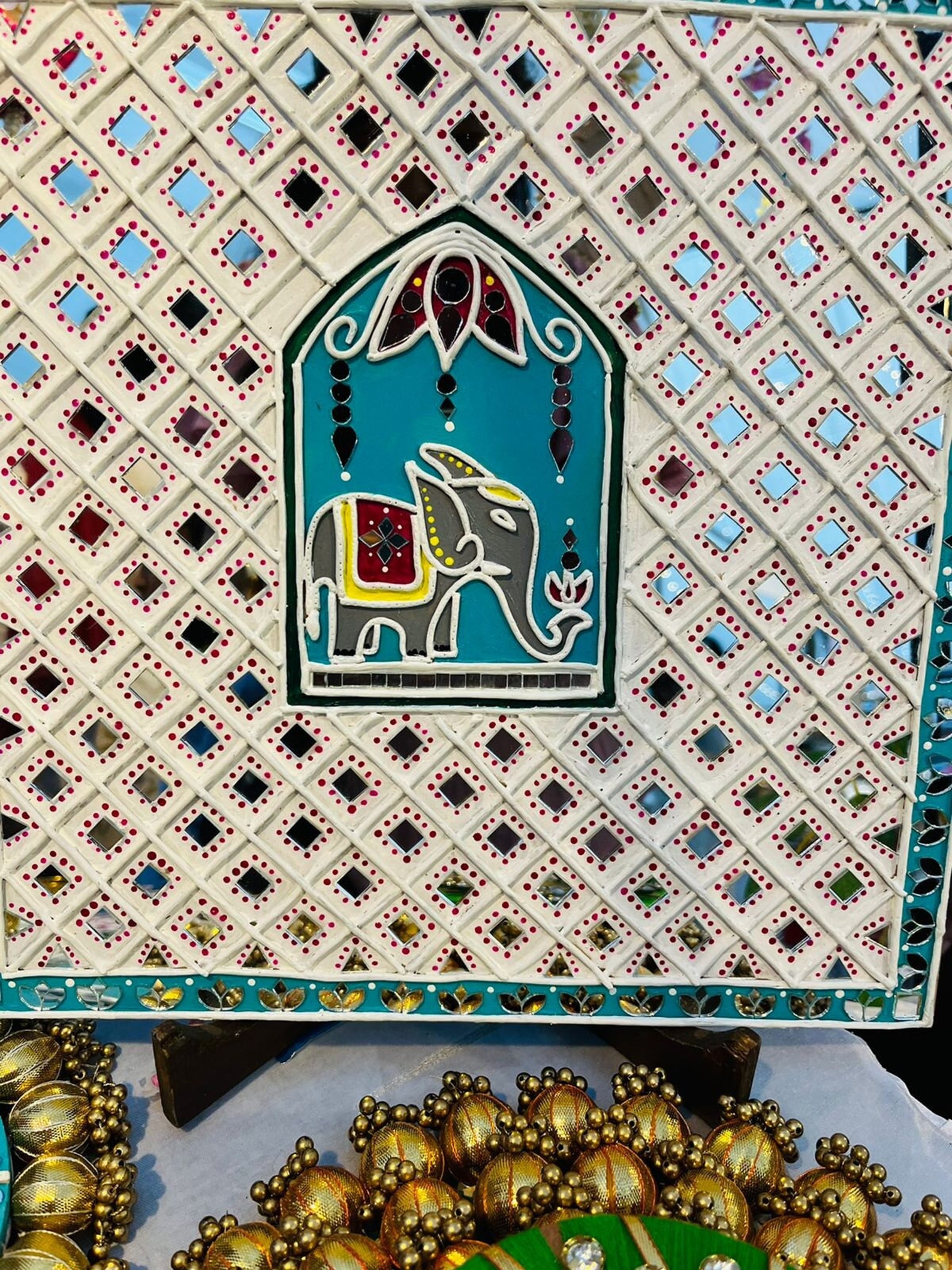 Elephant Wall Lippan Art Lippan Art Clay and Mirror Art - Etsy