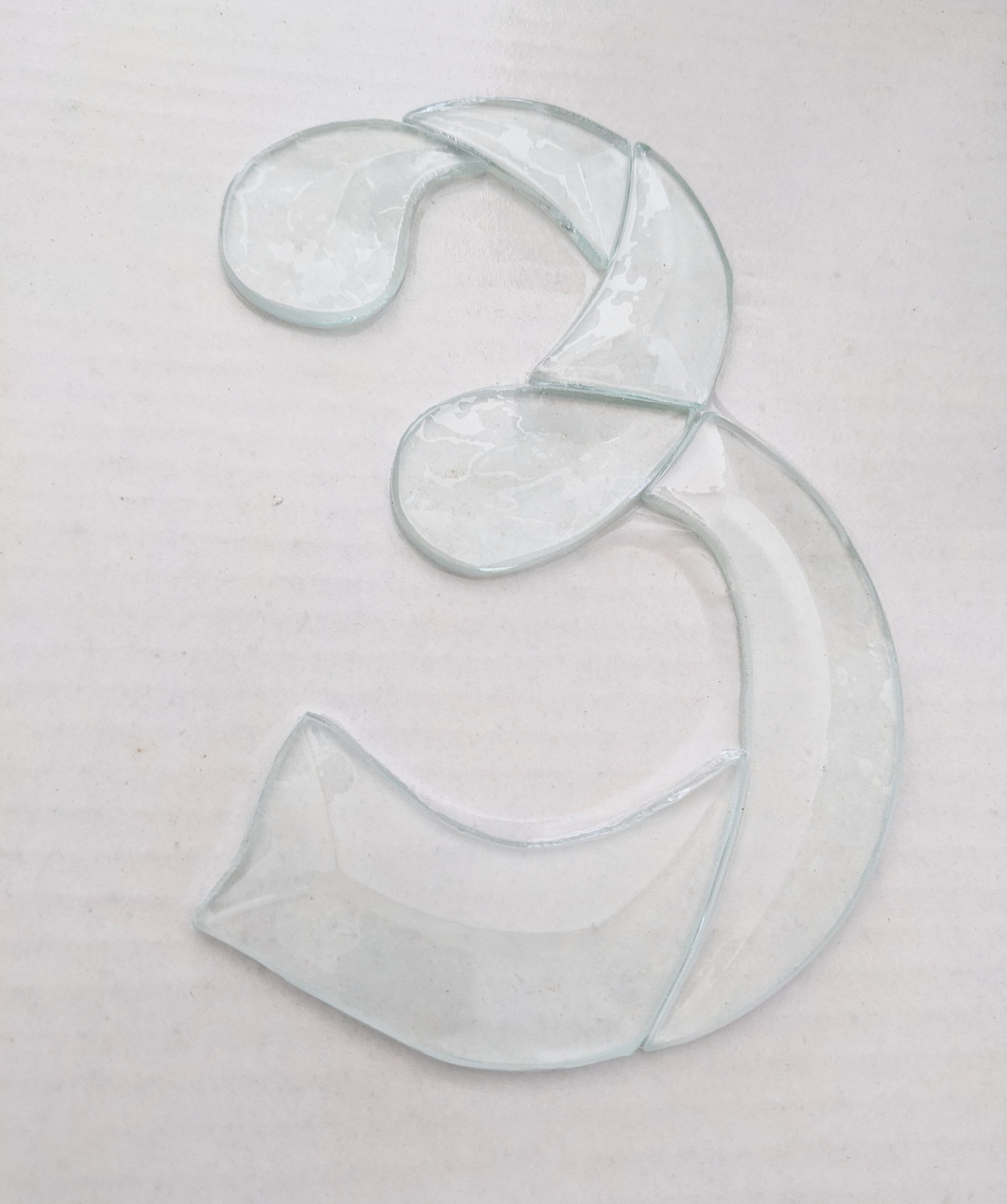 Stained Glass Number Bevels, Large 6 H, Clear Bevel, Stained Glass ...