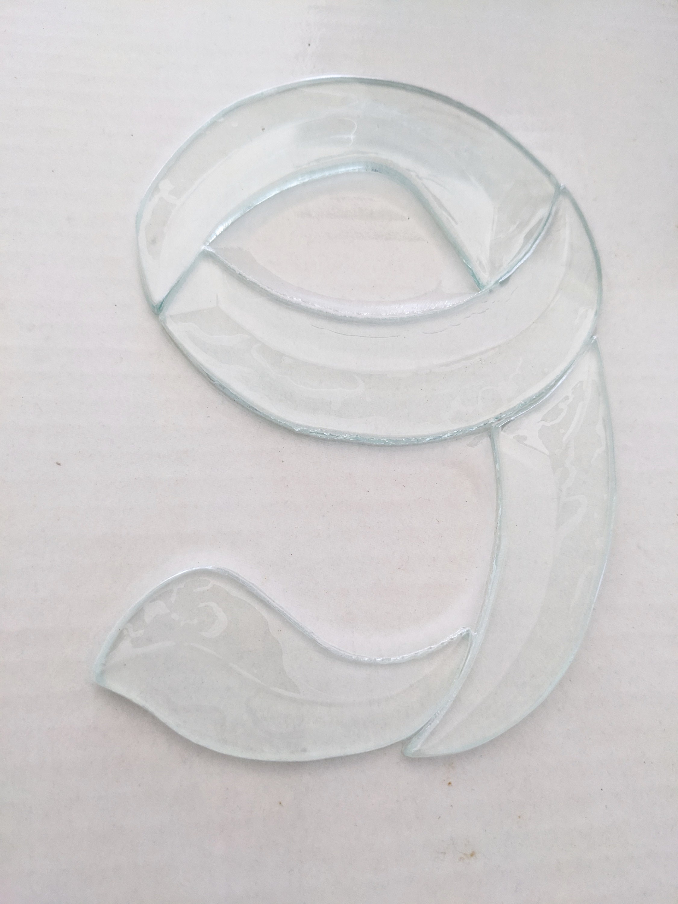 Stained Glass Number Bevels, Large 6 H, Clear Bevel, Stained Glass ...