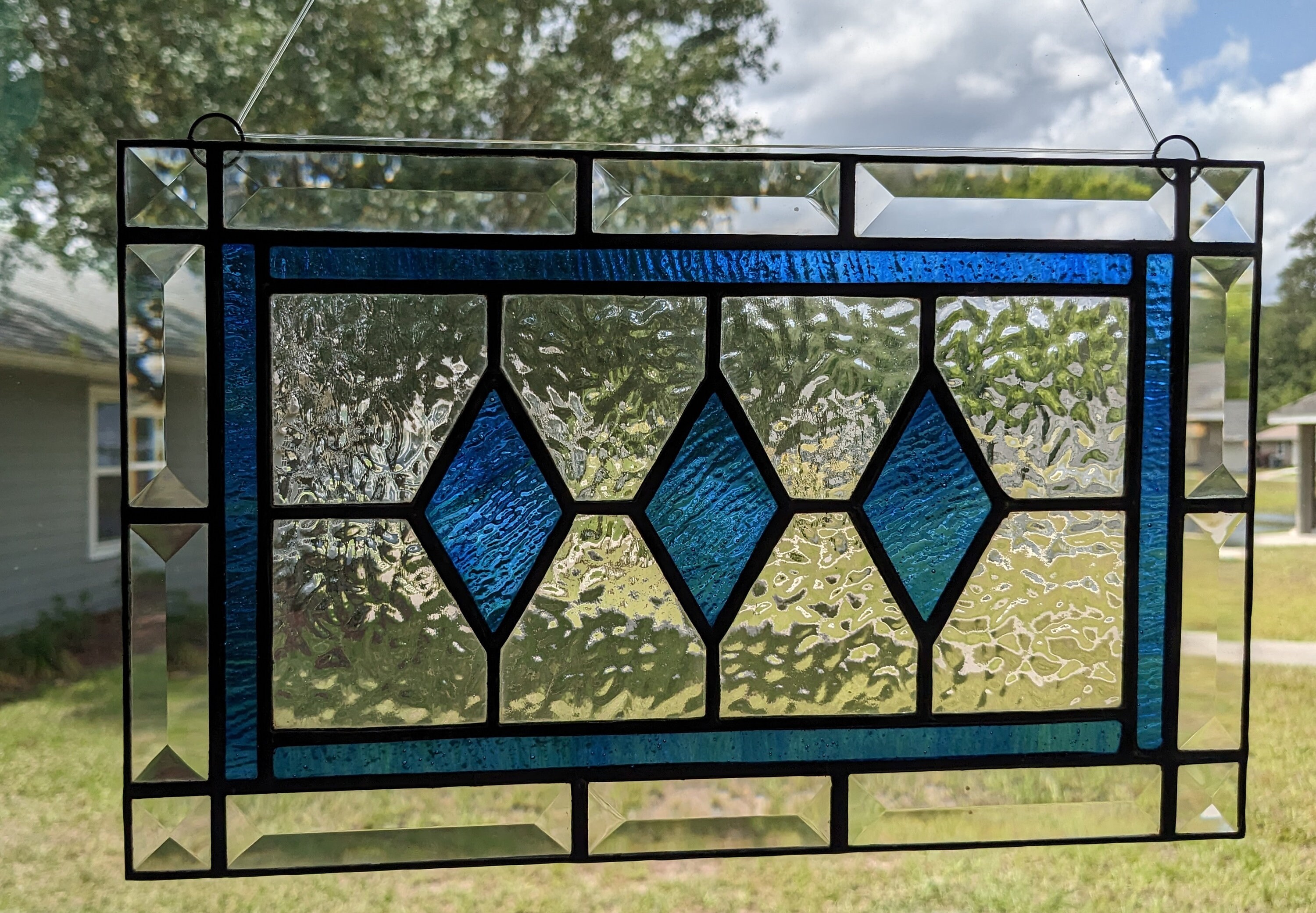 Custom for Cynthia Multi Colored Stained Glass Panel, 32 X 13.5 - Etsy
