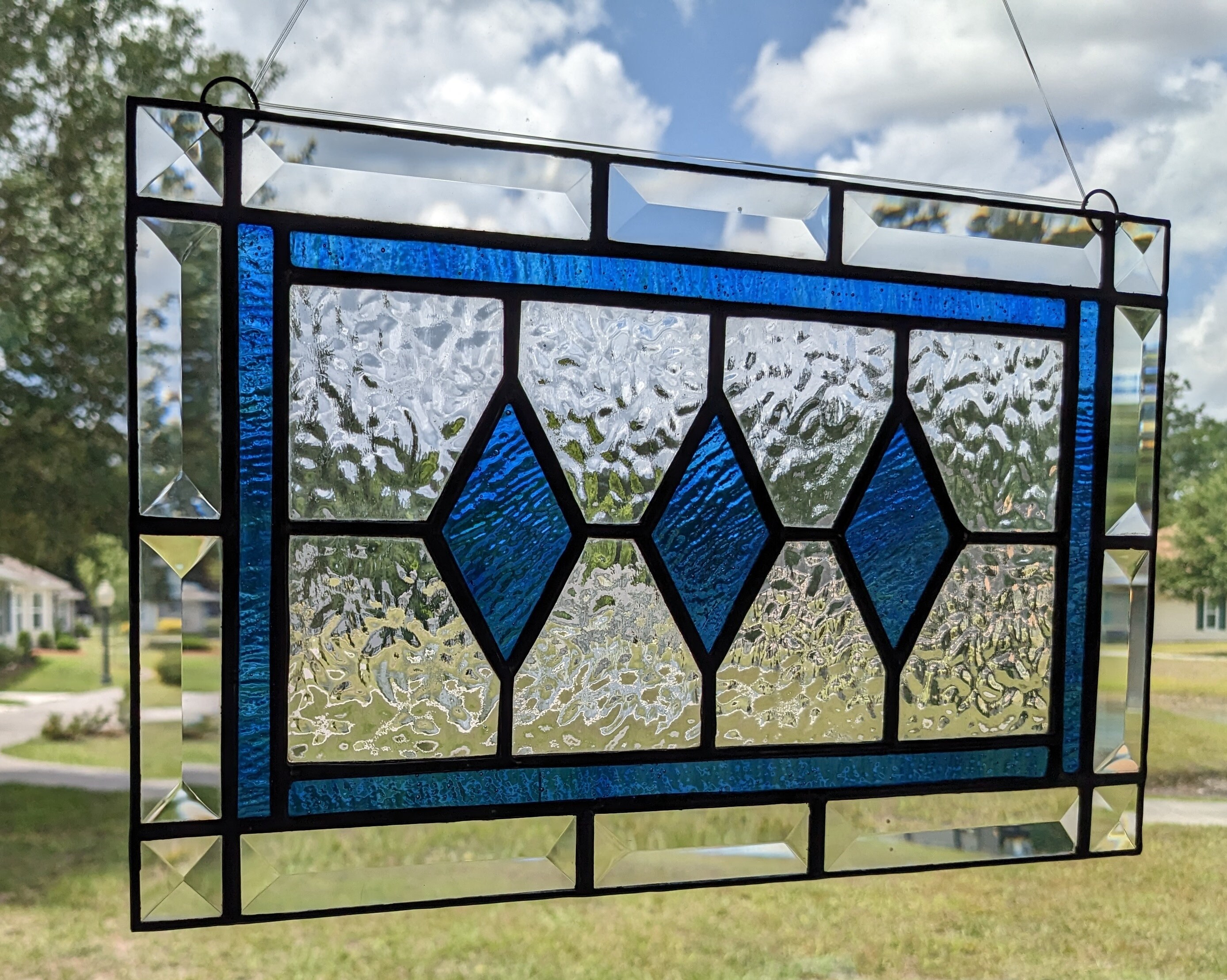 Custom for Cynthia Multi Colored Stained Glass Panel, 32 X 13.5 - Etsy
