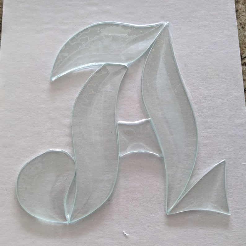 Letter Bevels, Large 6-7" H, Clear Bevel, Stained Glass Projects, Craft ...