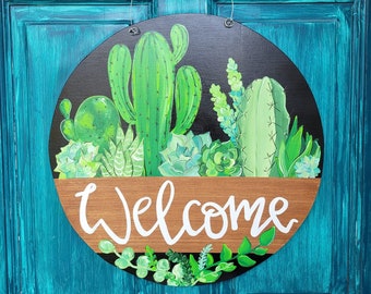 Custom Cactus Succulent Door Hanger - Free Shipping - Custom Colors ...