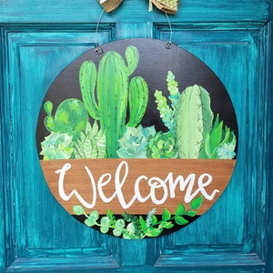 Custom Cactus Succulent Door Hanger Free Shipping Custom - Etsy