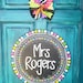 Polka Dot Teacher Door Hanger Custom Colors & Free Personalization Free ...