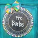 Polka Dot Teacher Door Hanger Custom Colors & Free Personalization Free ...