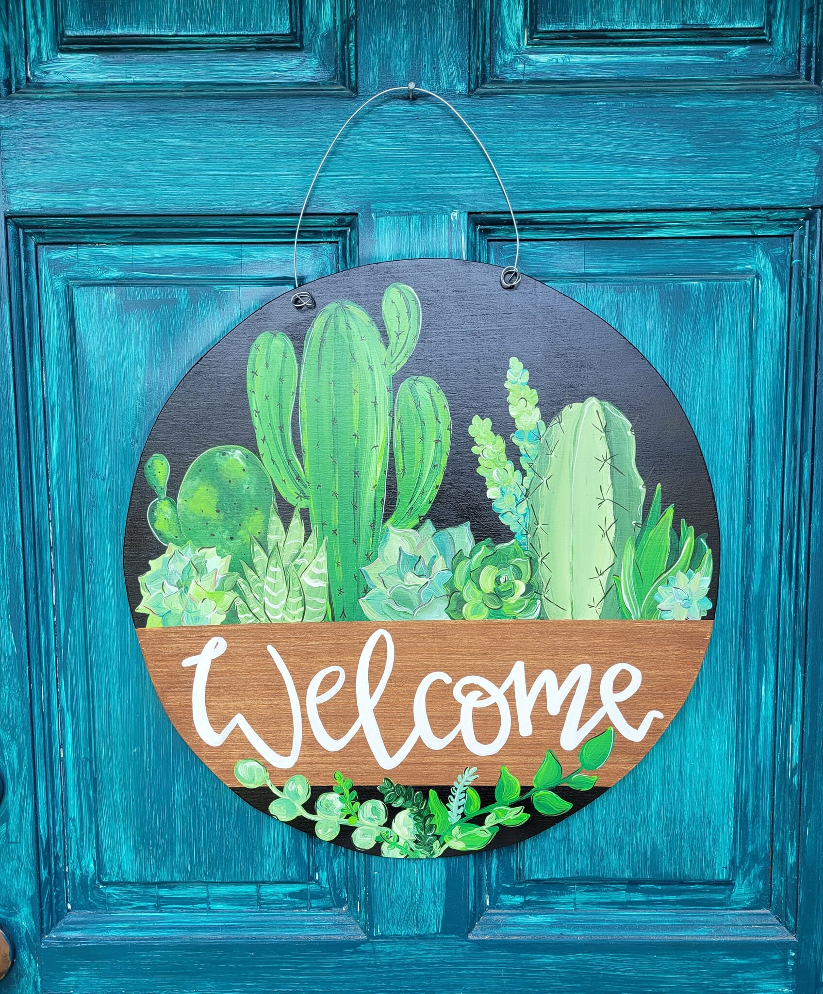 Custom Cactus Succulent Door Hanger - Free Shipping - Custom Colors ...