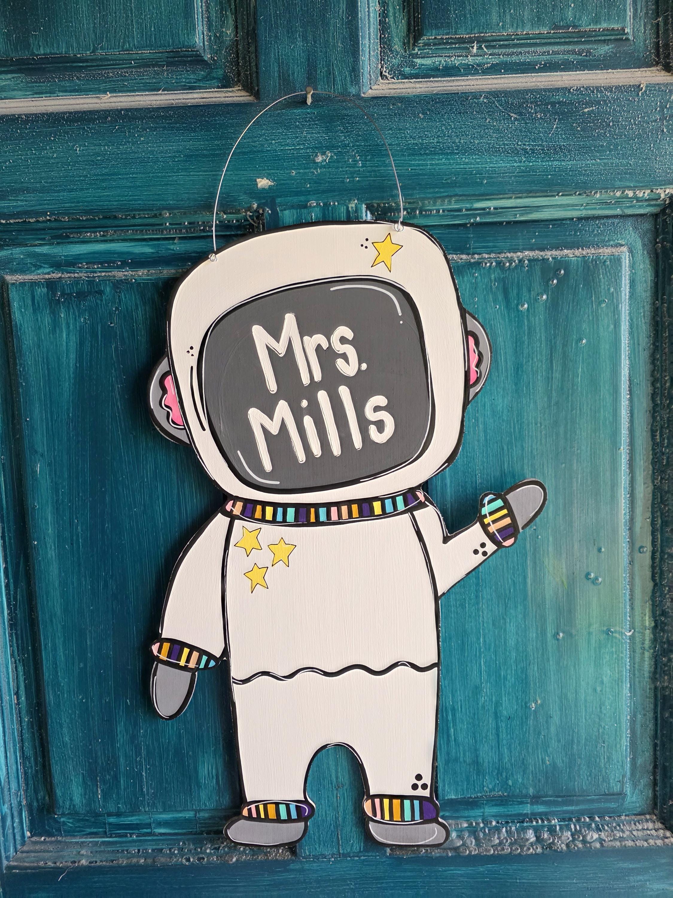 Space Theme Astronaut Teacher Classroom Door Hanger - Free Shipping ...