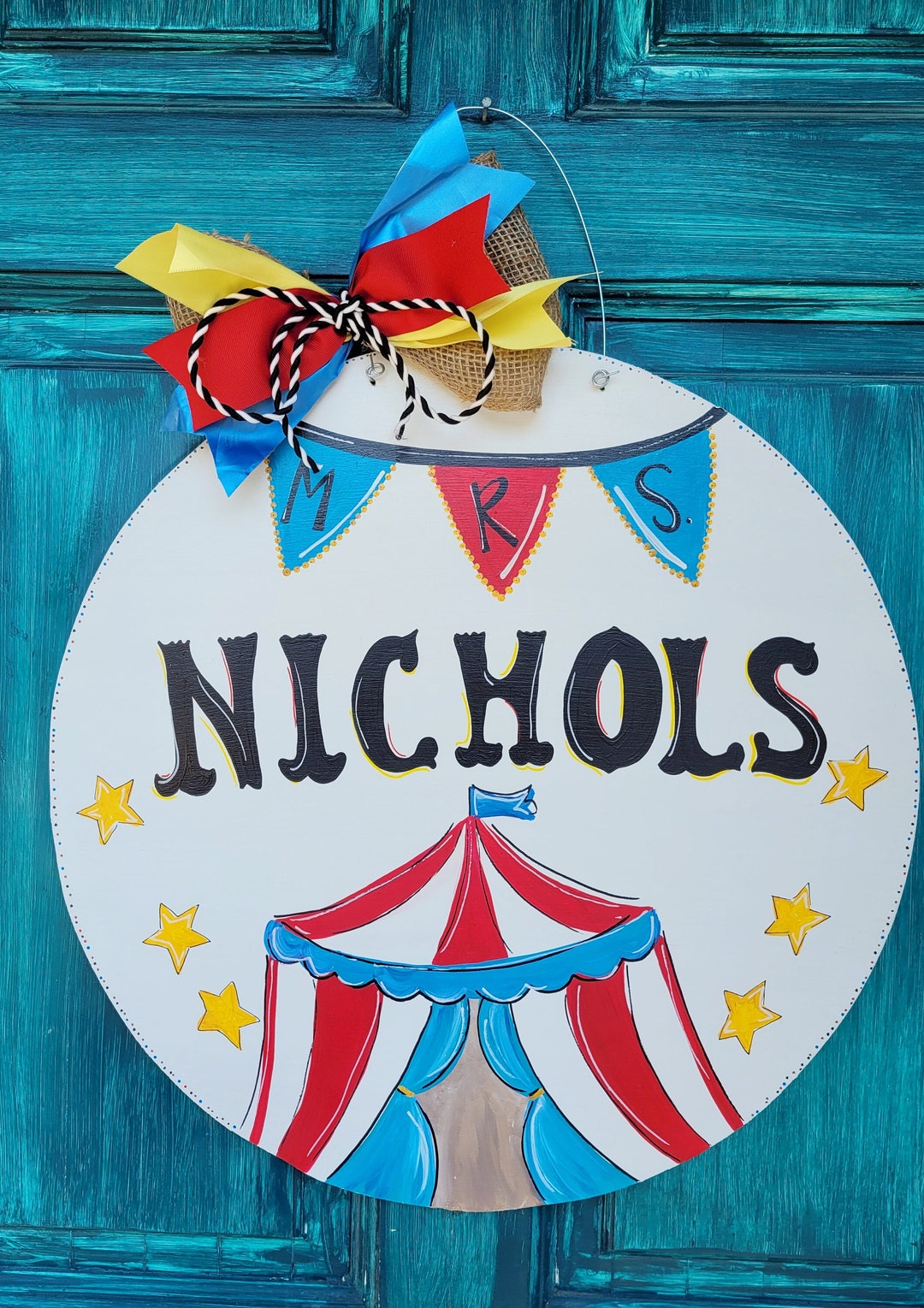 Carnival Circus Big Tent Teacher Door Hanger - School Sign ...