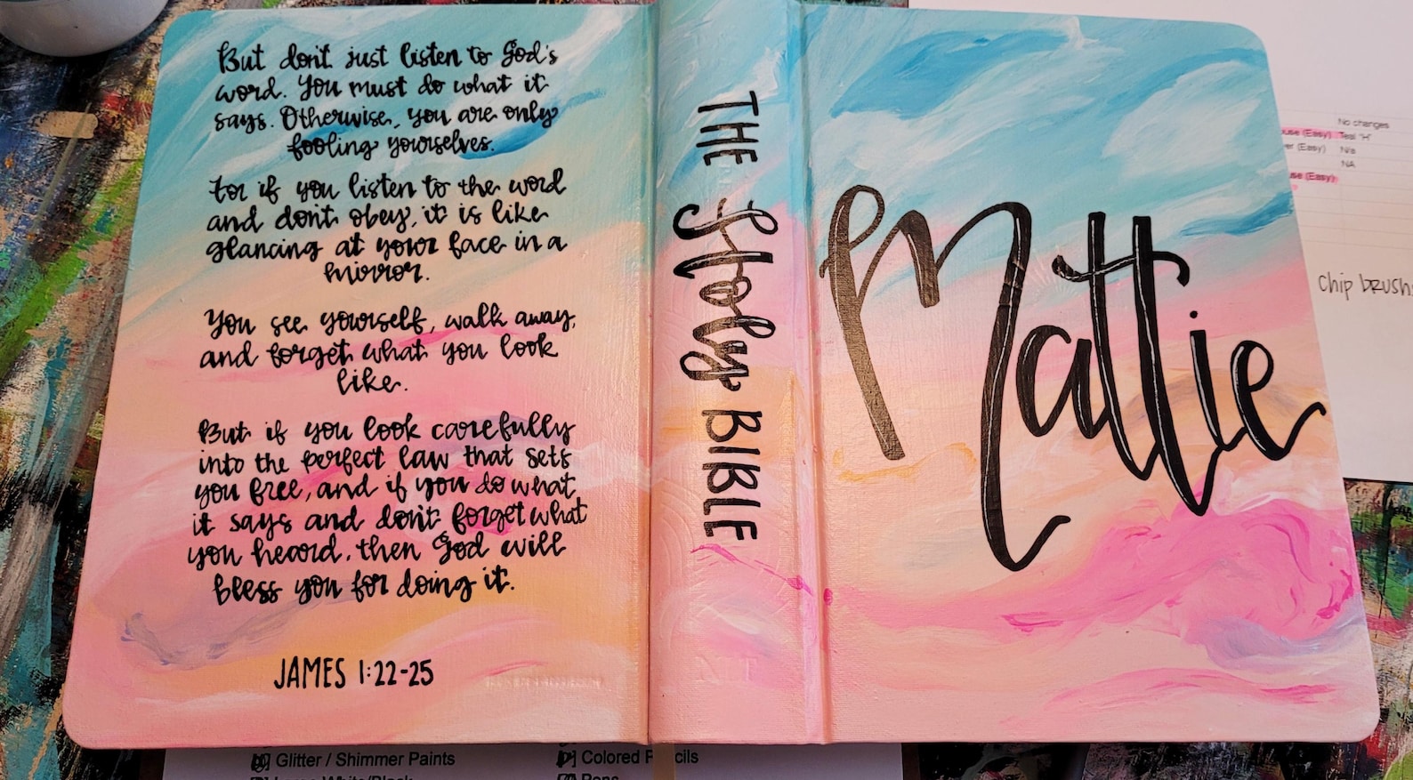 Custom Hand Painted Bible - Multiple Versions - FREE Shipping - Custom ...