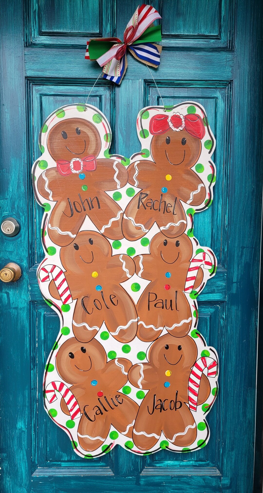 Free Shipping-oversized Christmas Gingerbread Custom Door Hanger custom ...