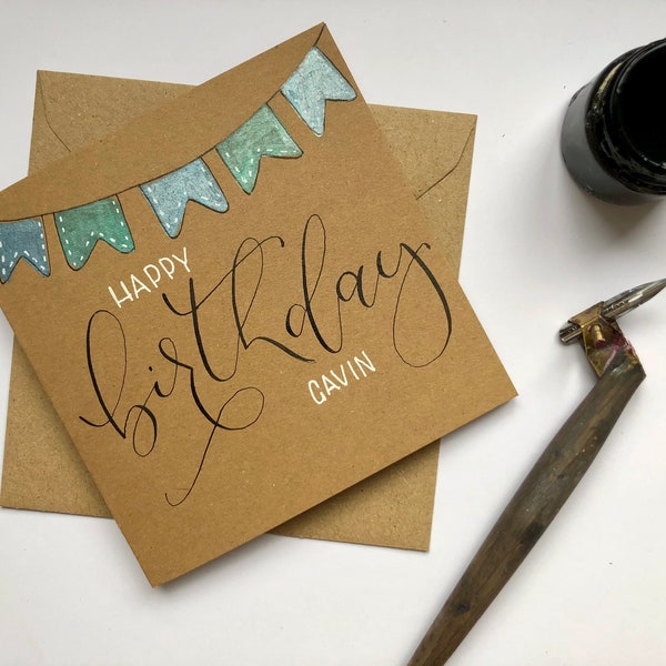 Calligraphy Card - Etsy