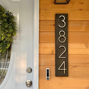 Vertical Wood Address Plaque House Number Sign Address Sign - Etsy