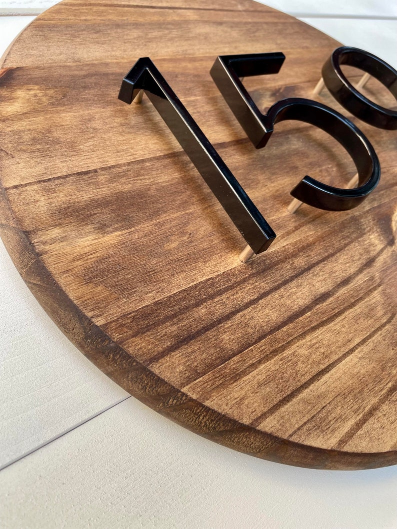 Round Address Sign Modern House Number Sign Circular Address - Etsy