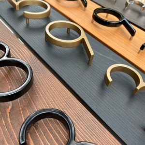 Gold House Number Sign, Vertical Address Plaque, New Home Gift ...