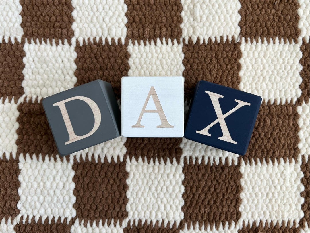 Personalized Baby Name Blocks, Wooden Letter Blocks for Nursery ...