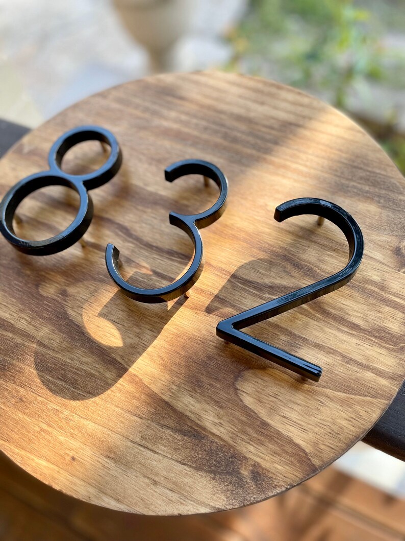 Round Address Sign Modern House Number Sign Circular Address - Etsy