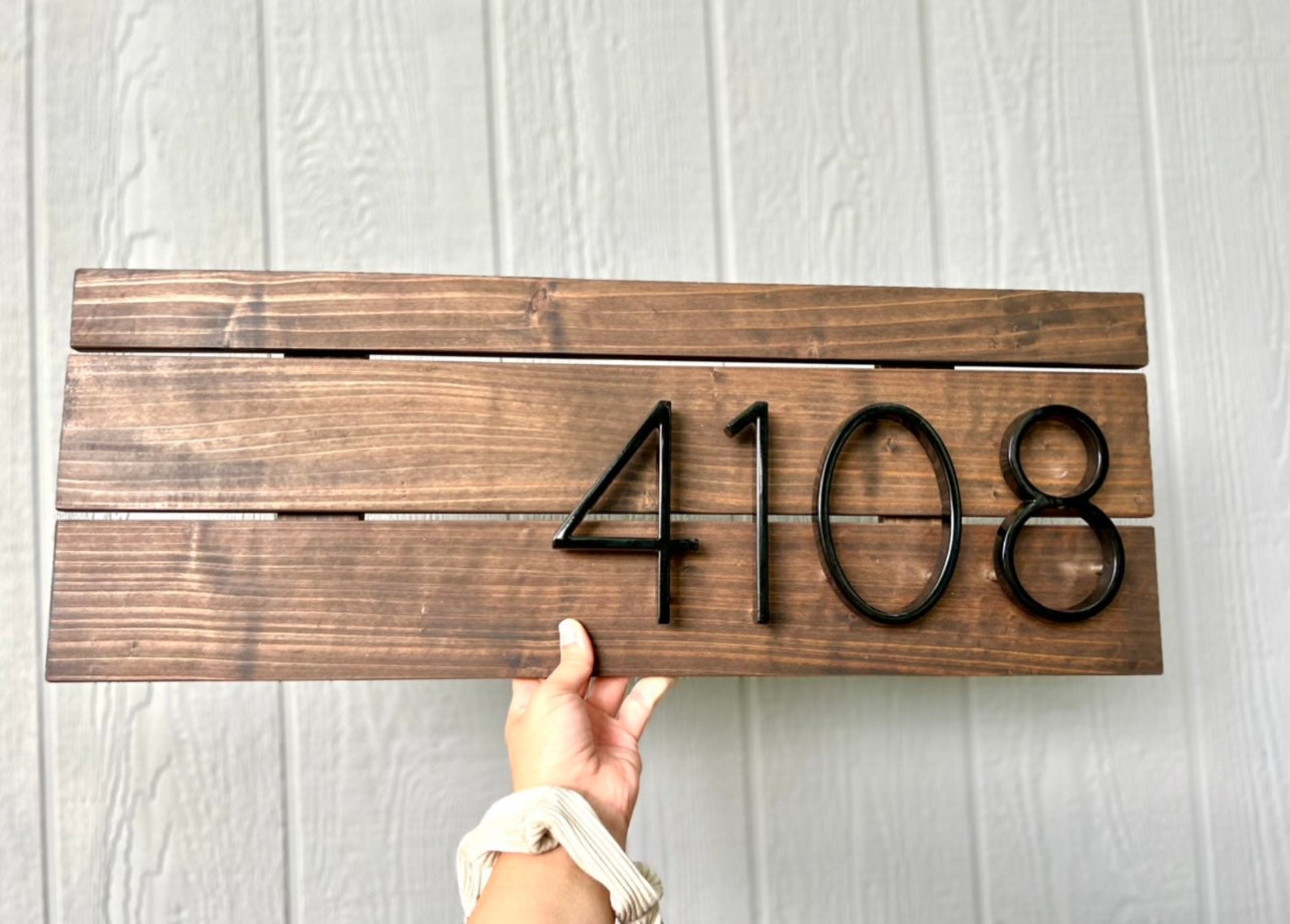 Horizontal House Number Sign House Number Plaque Address - Etsy