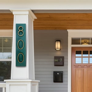 Gold House Numbers, Modern Address Sign, Vertical Address Plaque ...