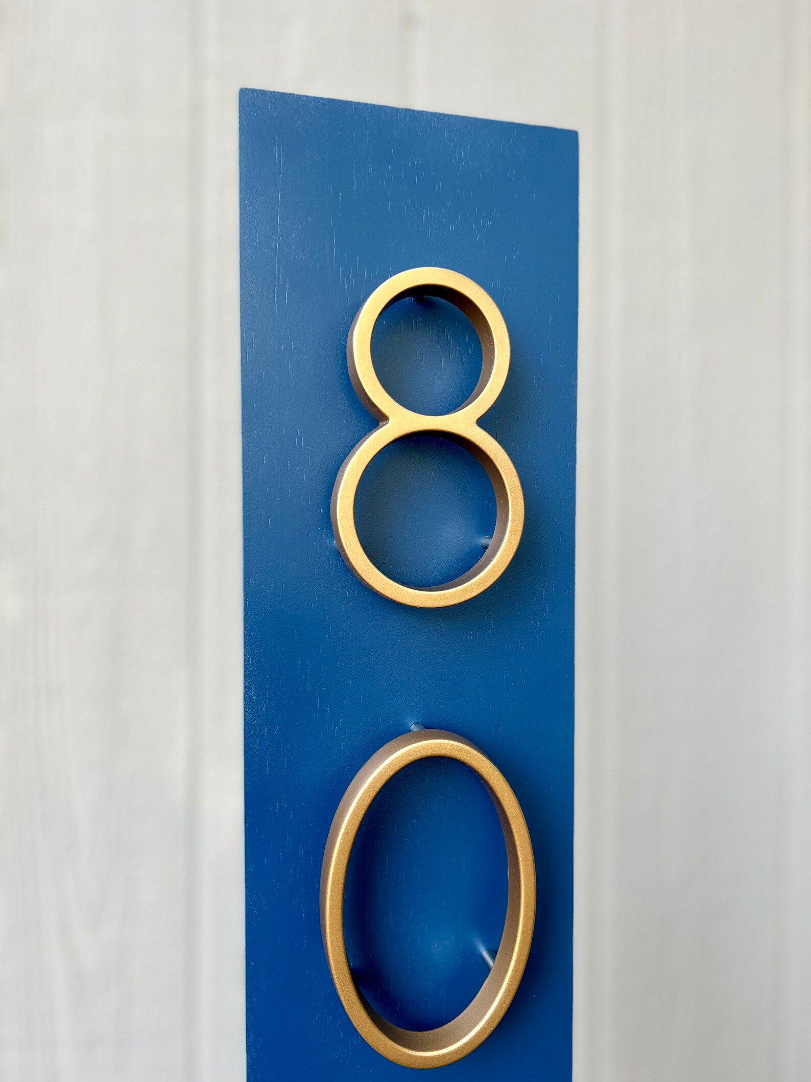 Gold House Numbers Modern Address Sign Vertical Address - Etsy
