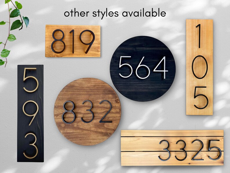 Home Gift House Number Sign Horizontal Wood Custom House - Etsy