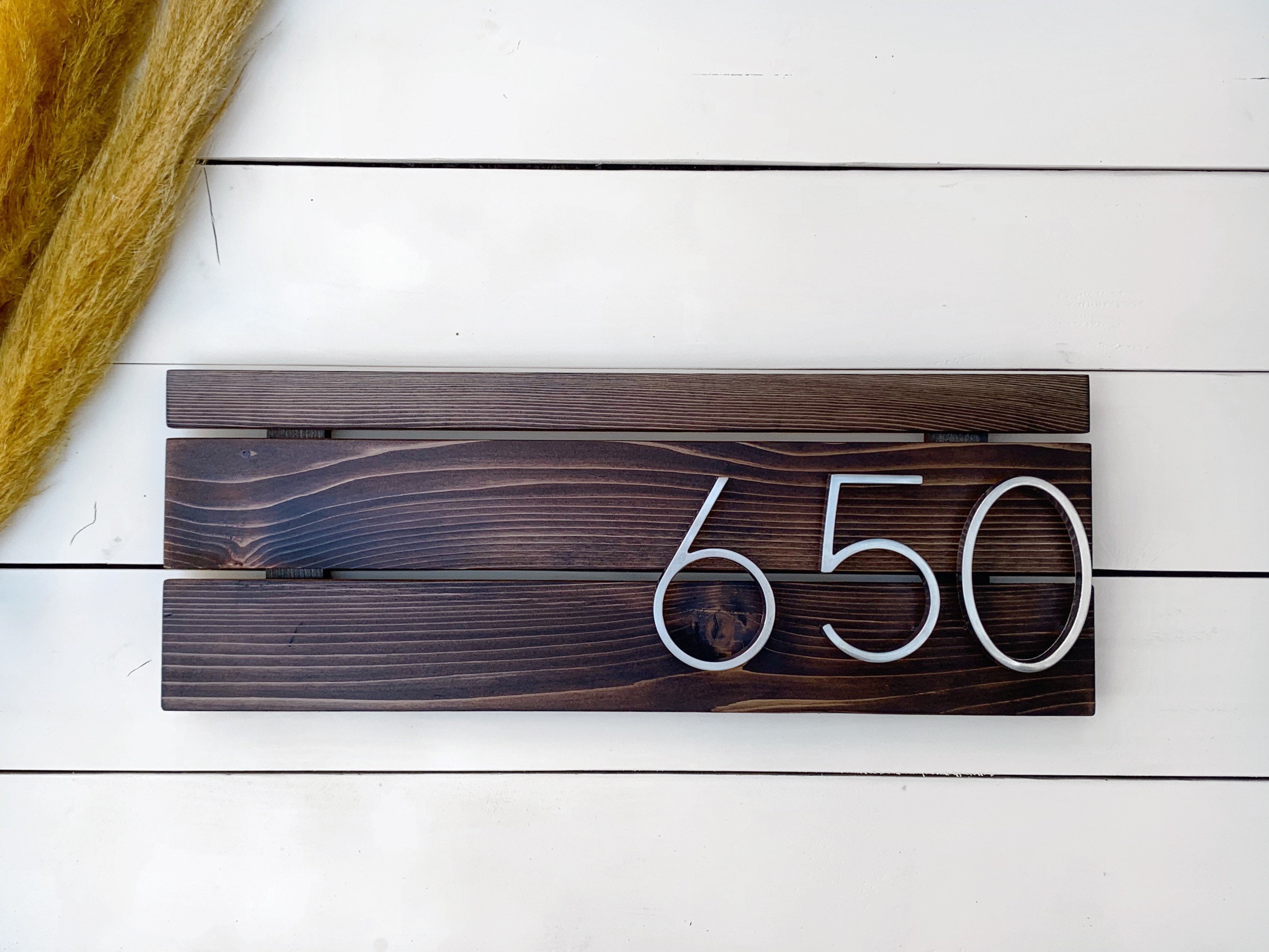 Horizontal House Number Sign House Number Plaque Address - Etsy
