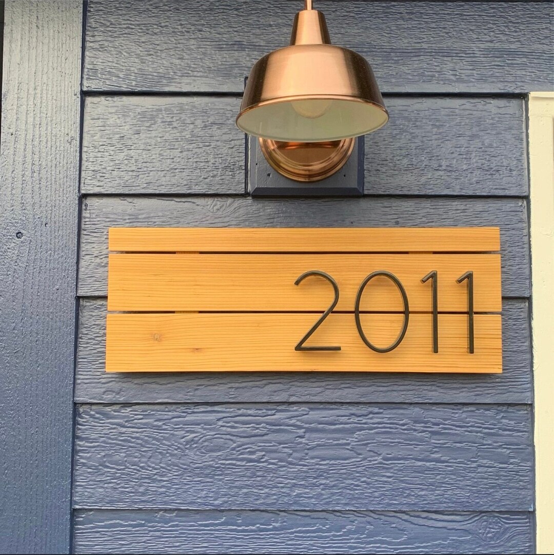 Modern House Number Sign, Custom Personalized Gift, Home Address Plaque ...
