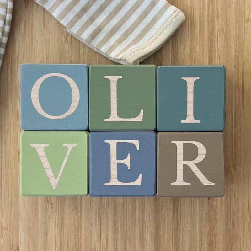 Baby Name Blocks - Etsy