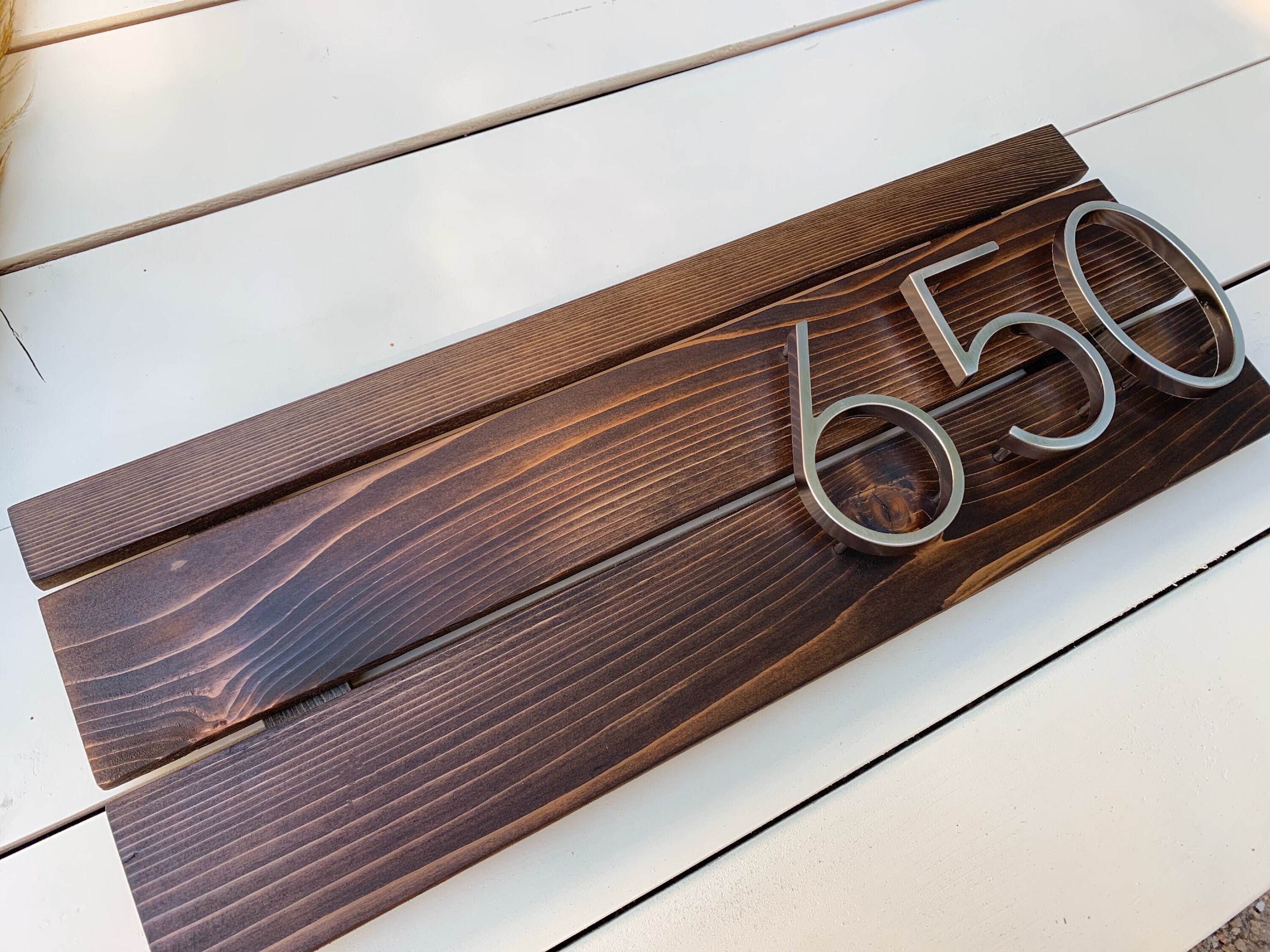 Horizontal House Number Sign House Number Plaque Address - Etsy