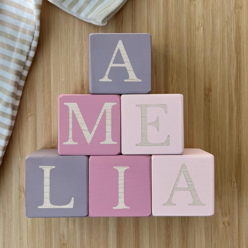 Baby Name Blocks - Etsy