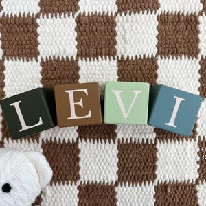 Custom Baby Name Blocks for Nursery, Personalized Wood Baby Blocks ...