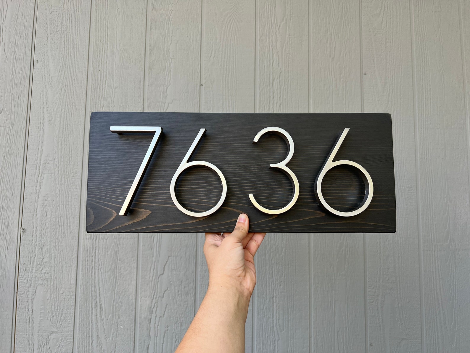 Home Gift House Number Sign Horizontal Wood Custom House - Etsy
