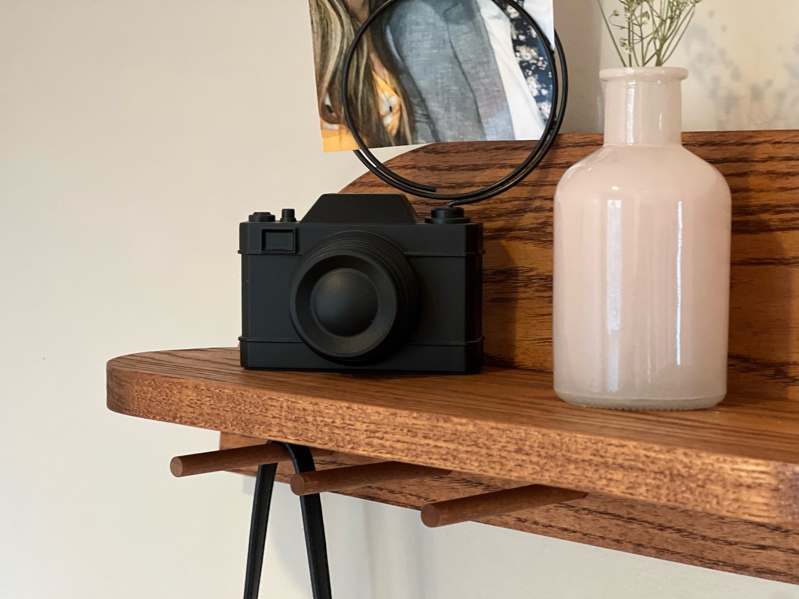 Modern Wall Shelf With Hooks Entryway Organizer With Wooden - Etsy
