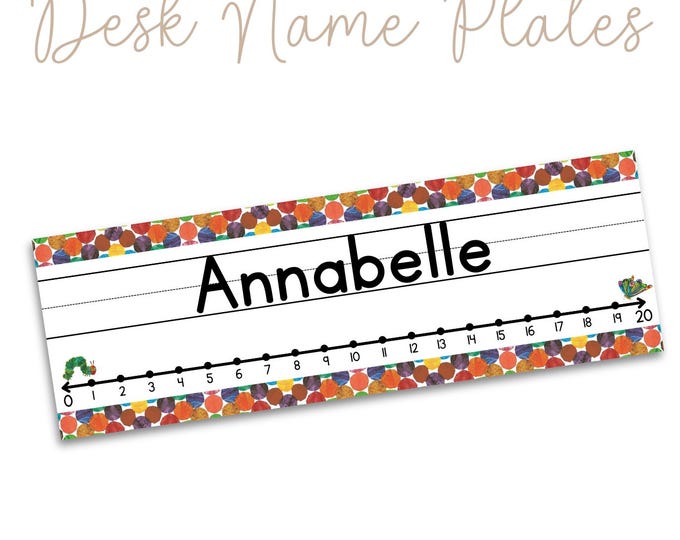 Caterpillar Cubby Label, Eric Carle Inspired, for Daycare or Prek ...