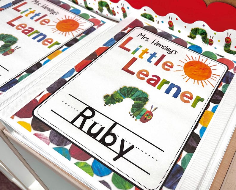 Eric Carle Hungry Caterpillar Inspired Binder Cover for Classroom Take ...