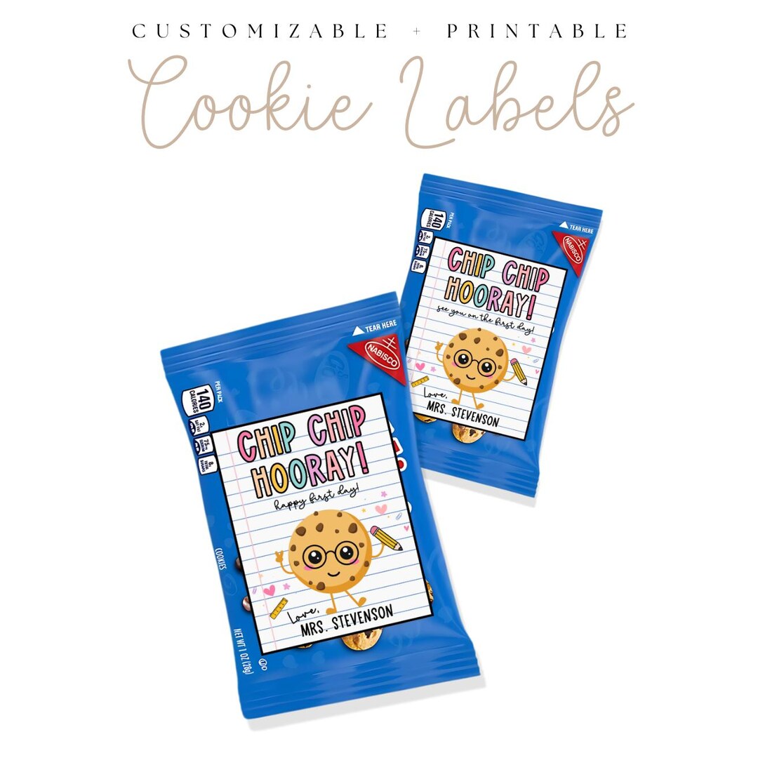 Editable Back to School Favor Tags: Chip Chip Hooray Printable (digital ...