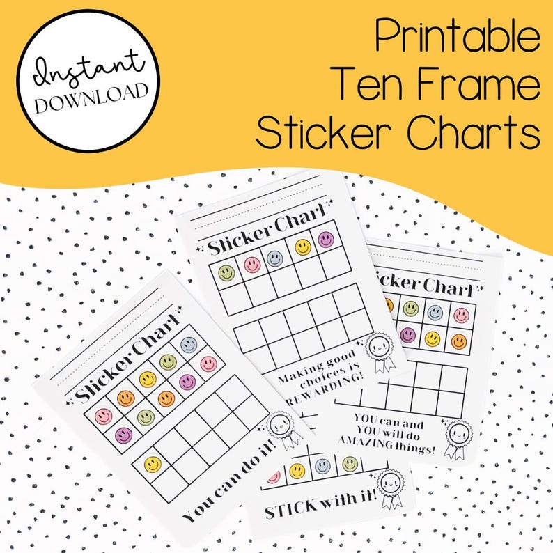 Ten Frame Sticker Charts / Classroom Management System / Reward System ...