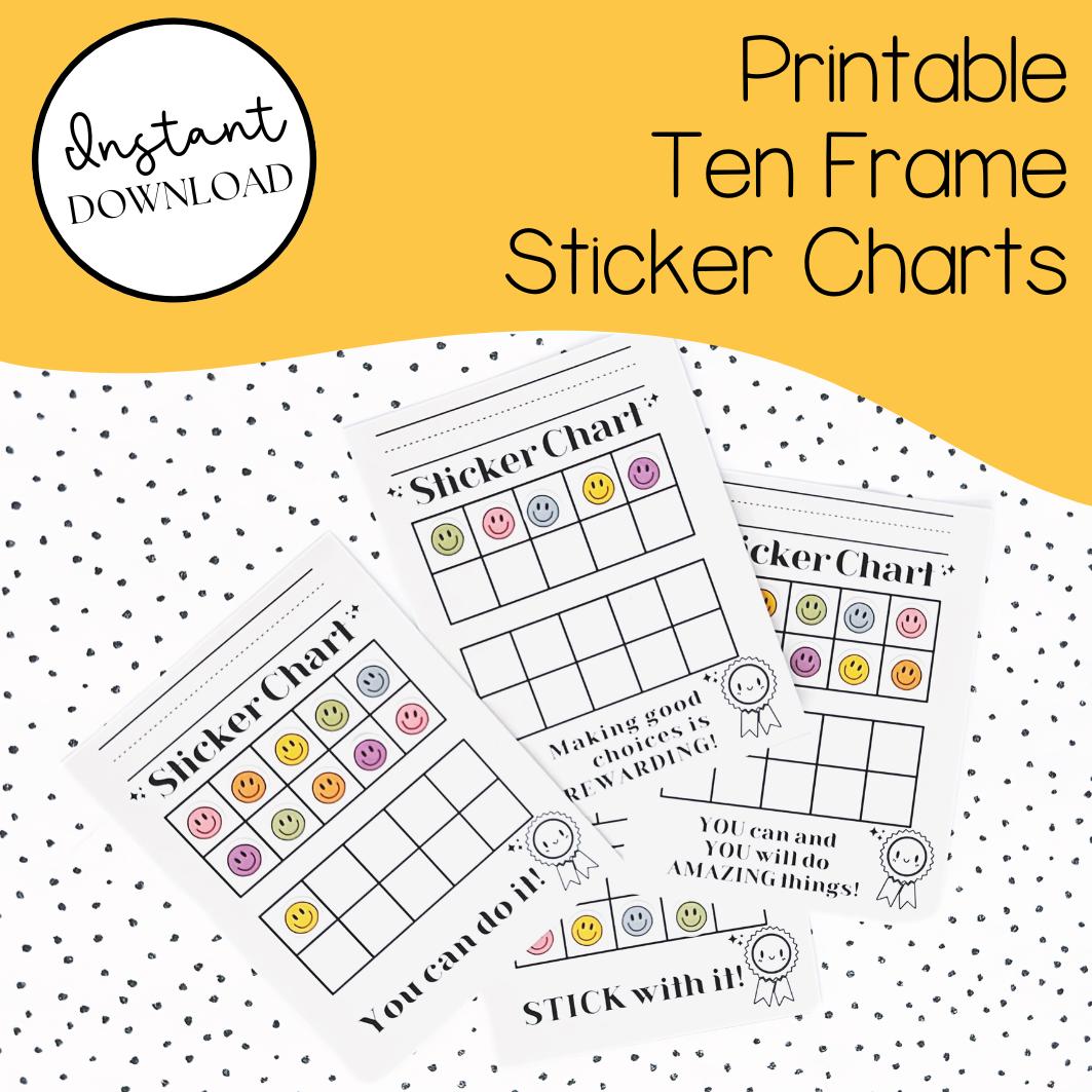 Ten Frame Sticker Charts / Classroom Management System / Reward System ...