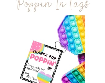 Editable Back to School Favor Tag Thanks for Popping by Gift Tags Meet ...