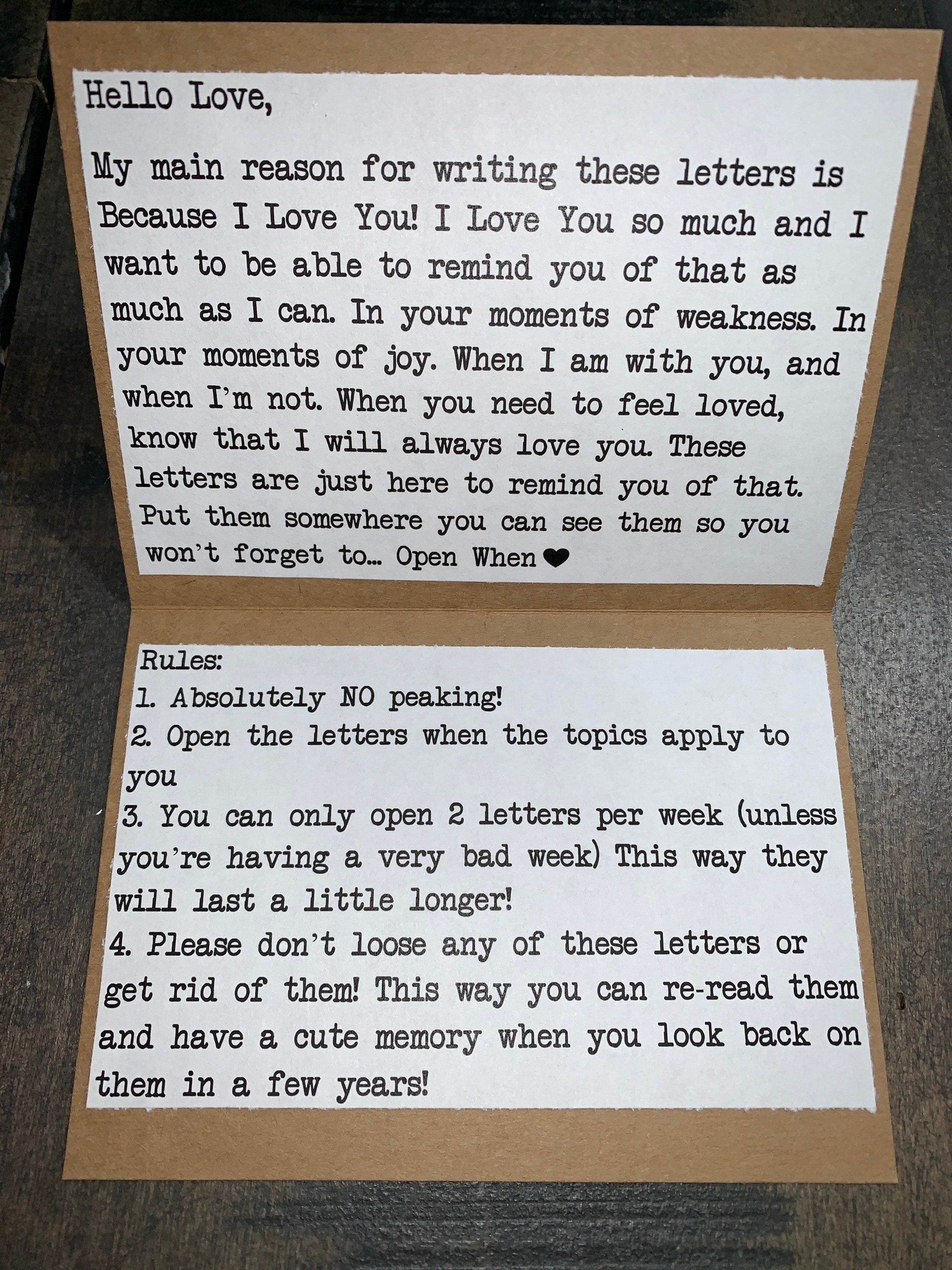 Open When Letters - Etsy