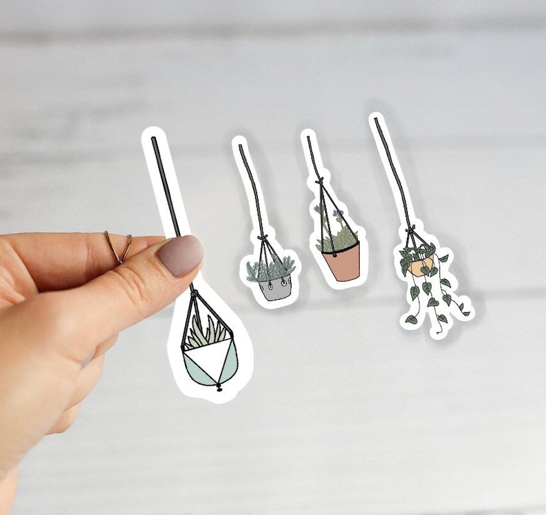 Hanging Plant Sticker Pack - Etsy