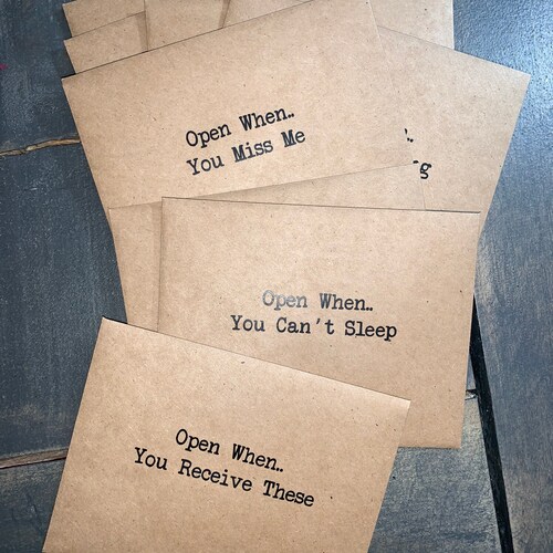 30 OPEN WHEN LETTER Pre-made Printables... Print Instantly to - Etsy