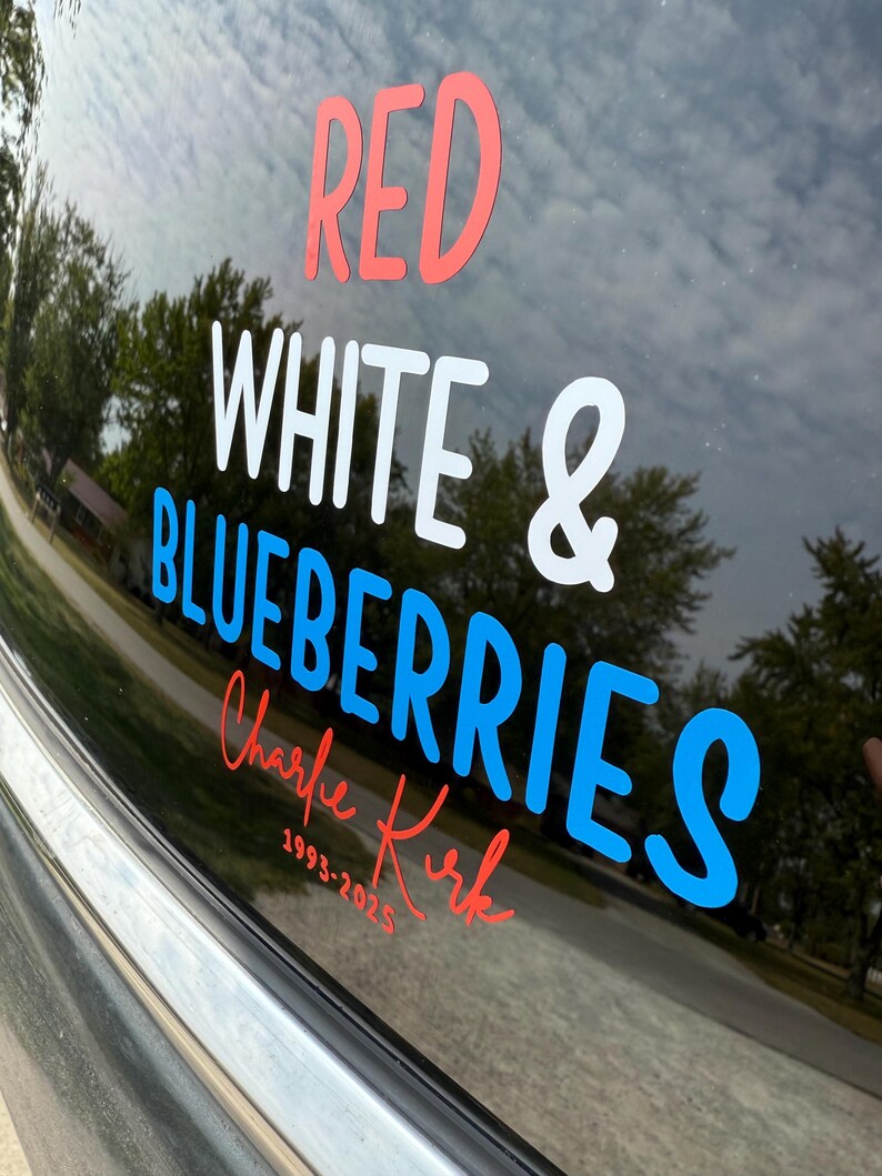 Red White and Blueberries Sticker/decal - Etsy