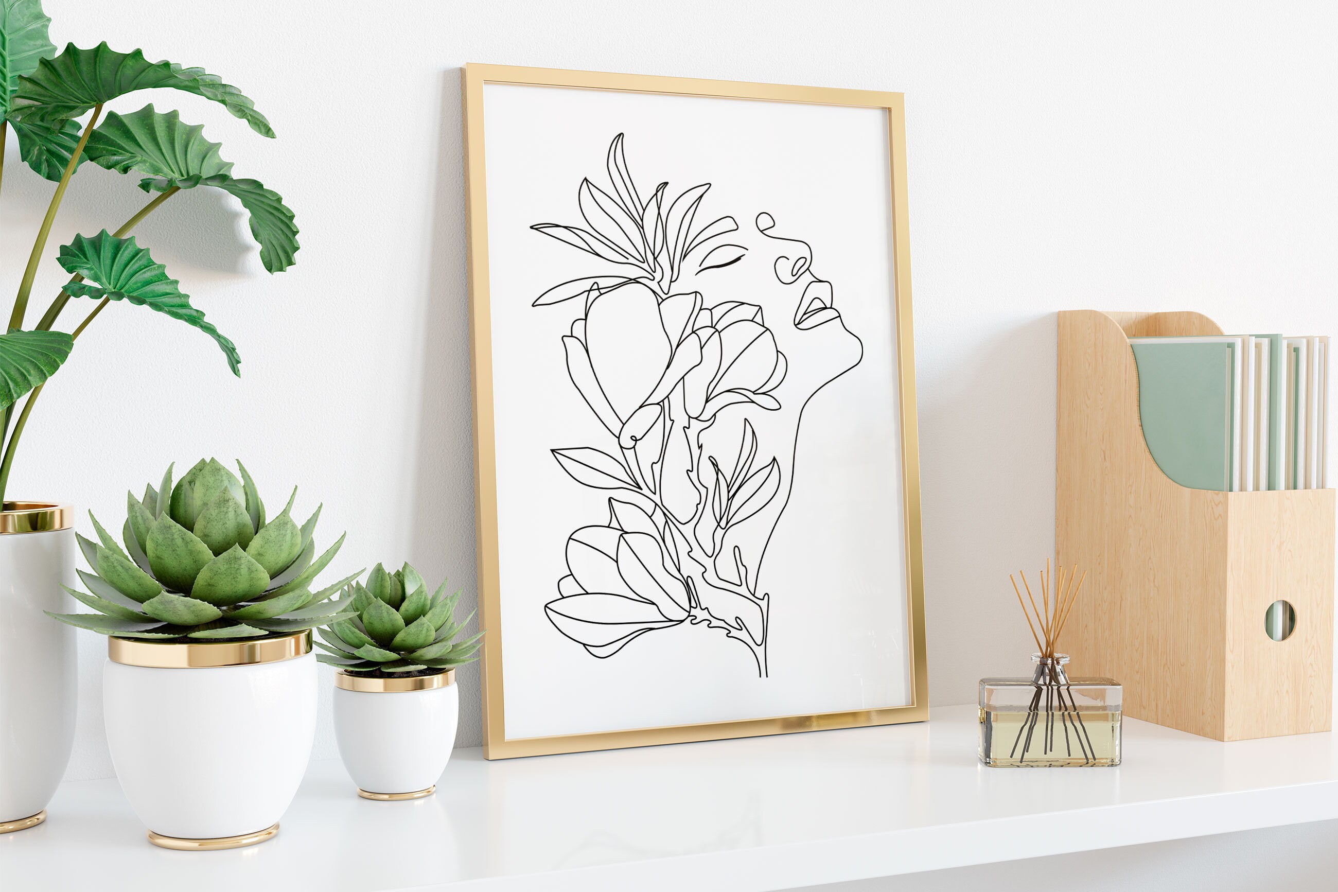 Minimal Line Art Woman, Simple Line Art, Abstract Wall Art, One Line ...