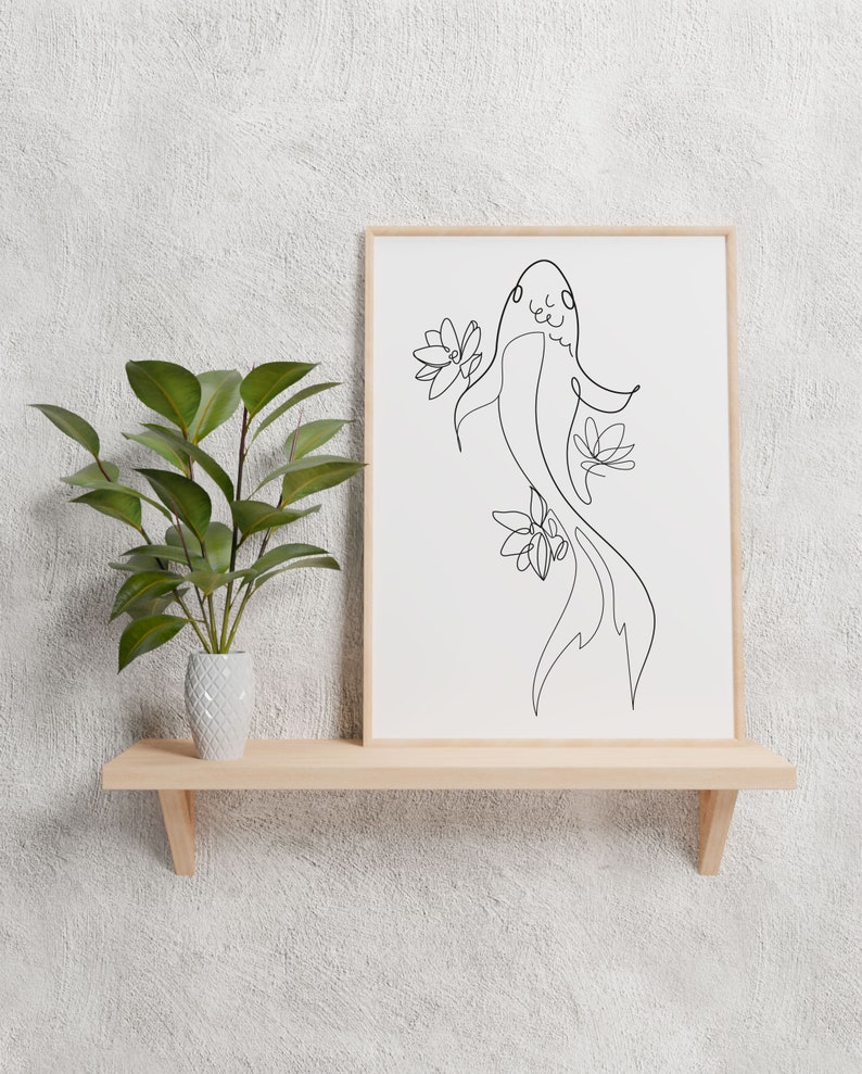 Koi Fish Bathroom Wall Art, Guest Bathroom Decor, Zen Bathroom Wall Art ...