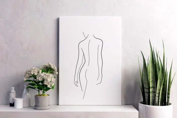 Akt Strichzeichnung nackte Frau Poster akt erotische Linie - Etsy Schweiz