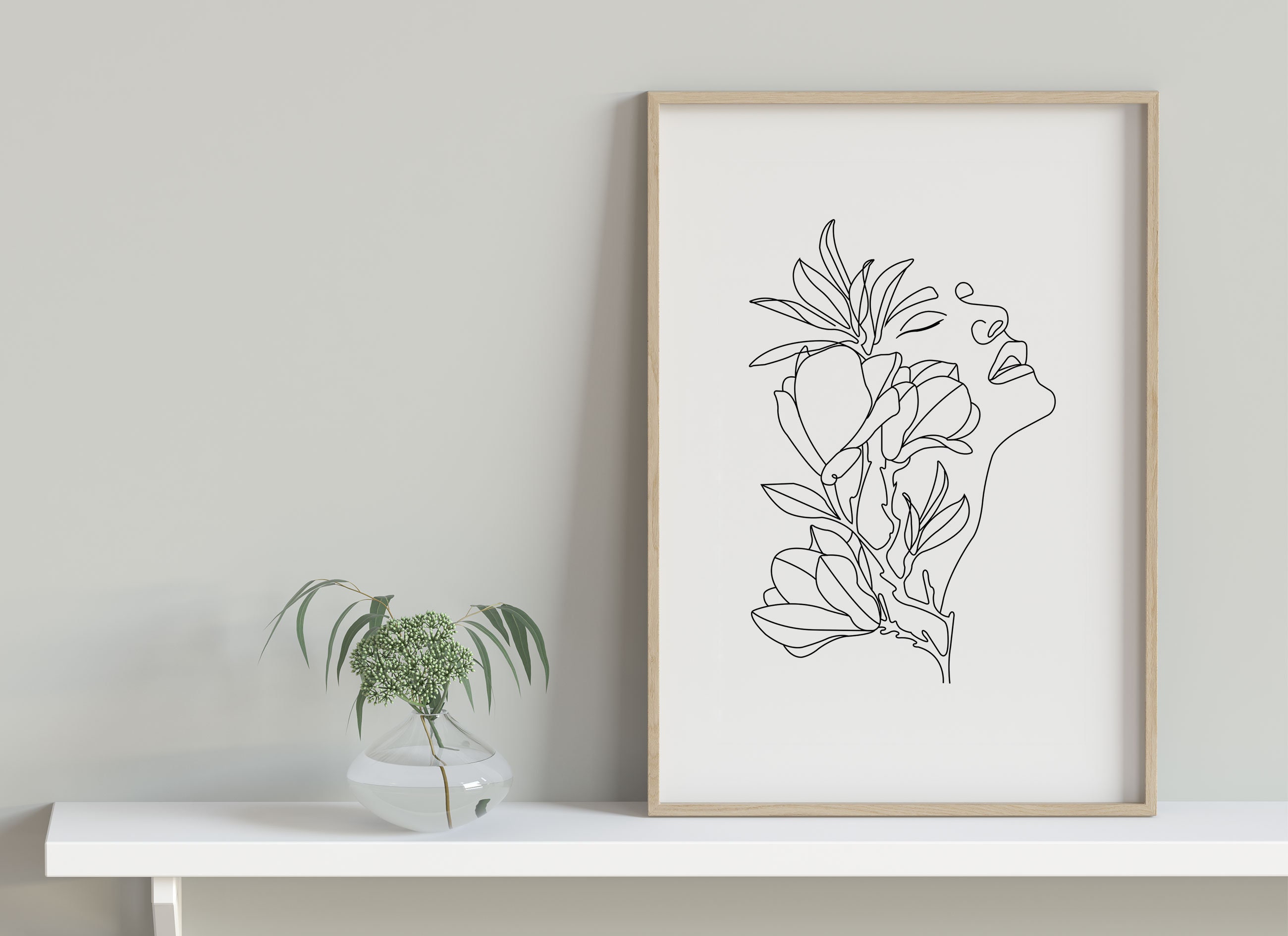 Minimal Line Art Woman, Simple Line Art, Abstract Wall Art, One Line ...
