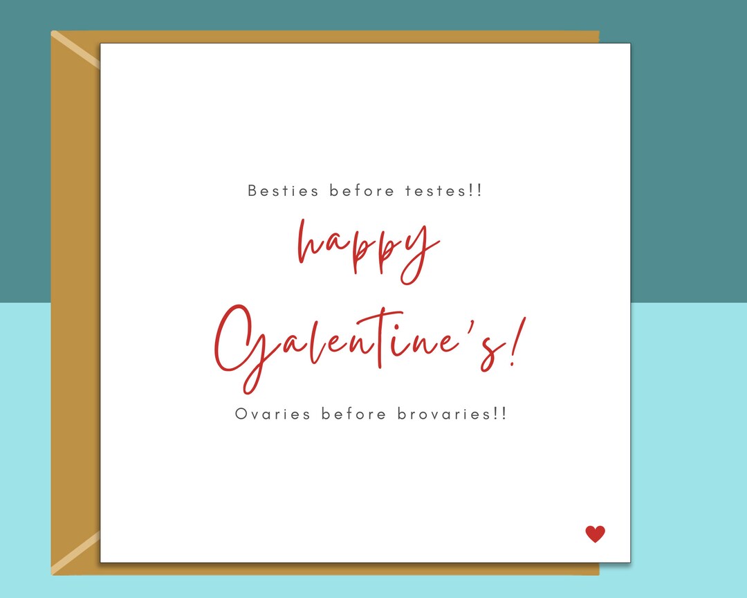 Funny Galentine's Day Card: Cheeky Besties Design - Etsy UK